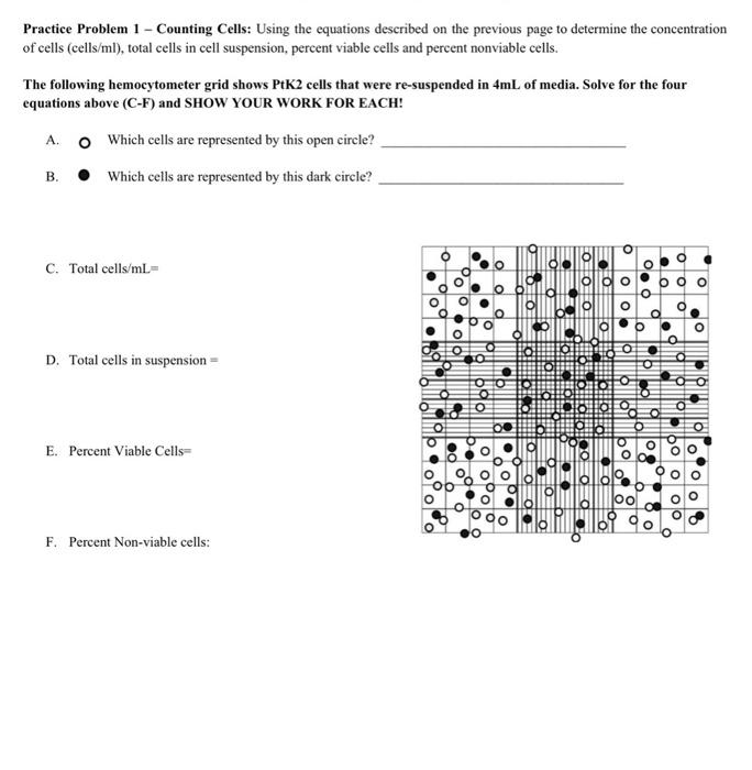 Solved Practice Problem 1 Counting Cells Using The 