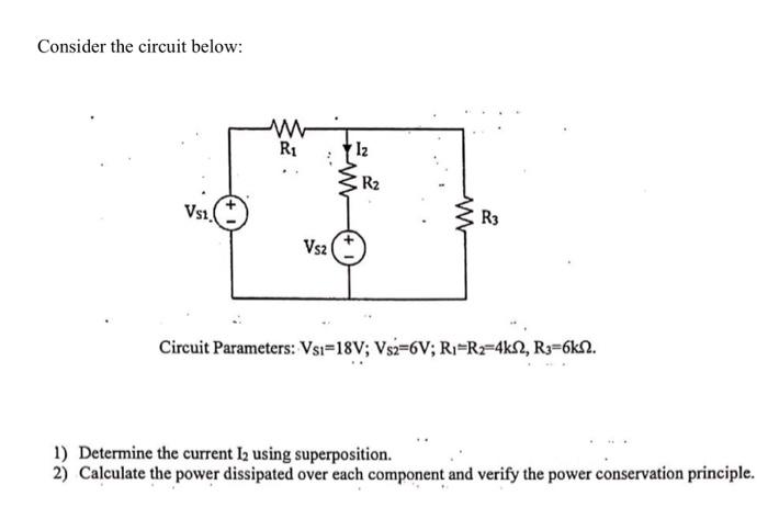 Solved Consider the circuit below: Circuit Parameters: | Chegg.com