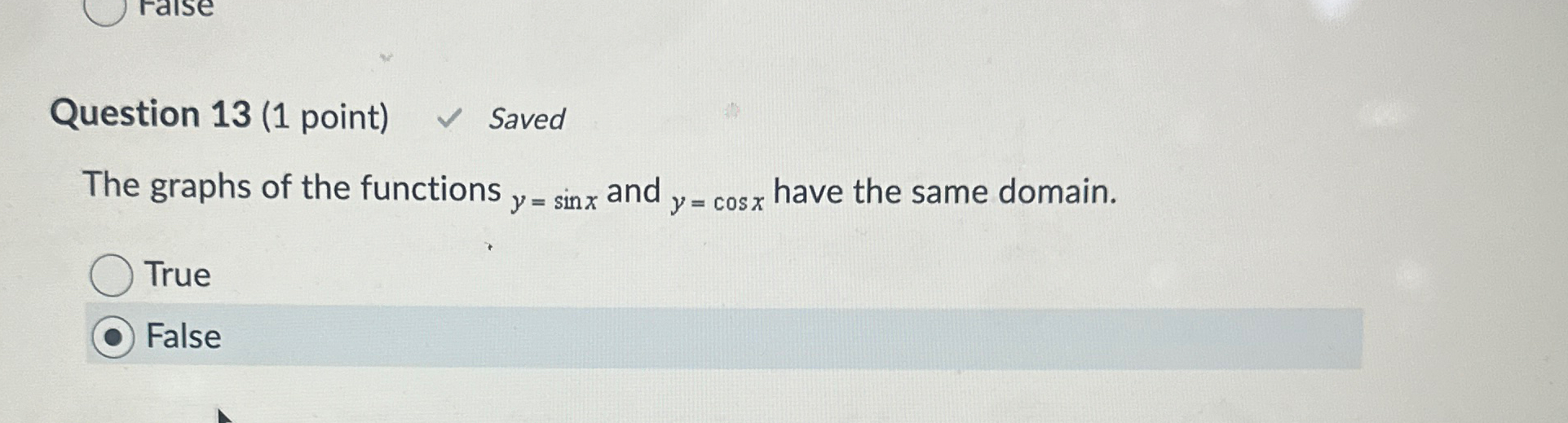 Solved Question 13 (1 ﻿point) ﻿SavedThe graphs of the | Chegg.com