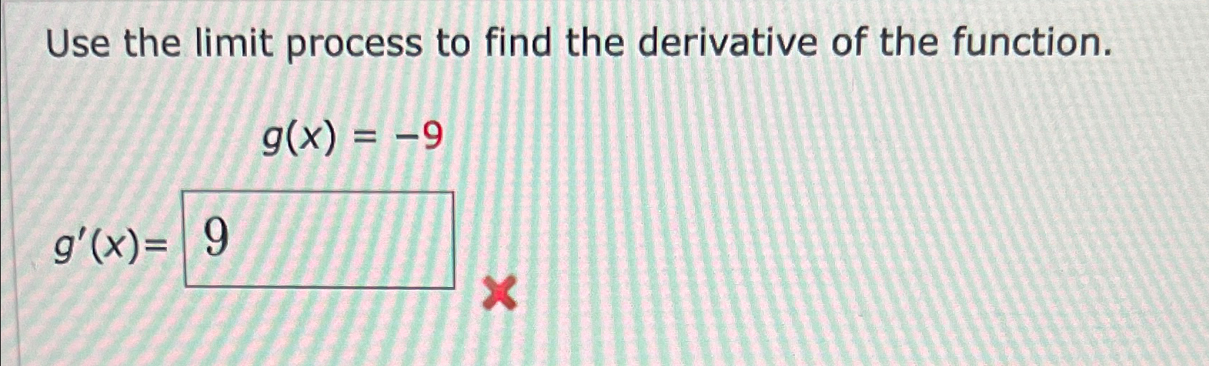 Solved Use the limit process to find the derivative of the | Chegg.com