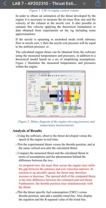Solved This is lab report called thrust estimation of the | Chegg.com
