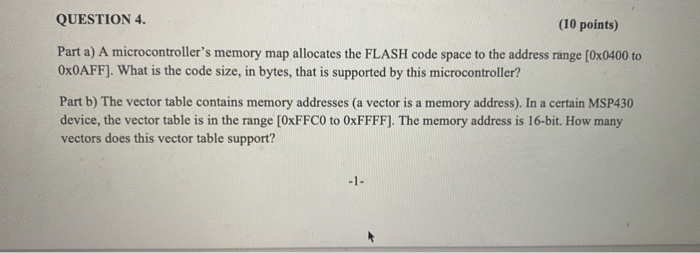 Solved Question 4 10 Points Part A A Microcontrollers