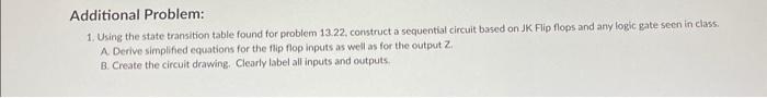 Solved Additional Problem: 1. Using the state transition | Chegg.com