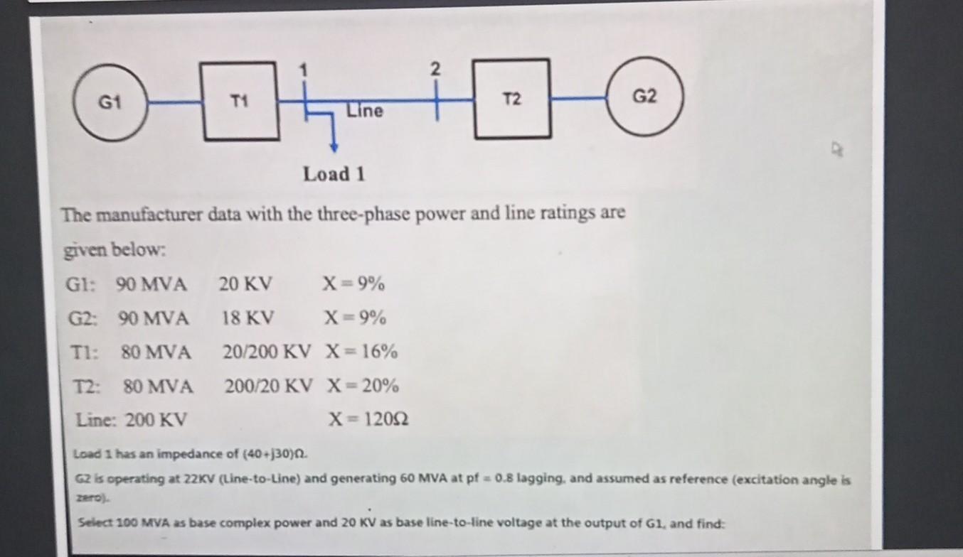 Solved 1) find Pu voltage at bus1 2) find current flowing | Chegg.com Solved 1) find Pu voltage at bus1 2) find current flowing | Chegg.com
