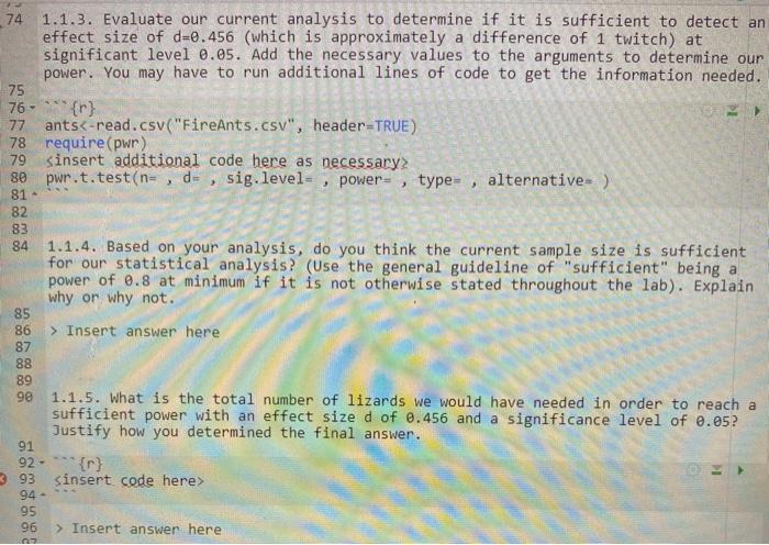 Insert - Run 52 - ### Scenario 1: Fire Ants -53 54 To | Chegg.com