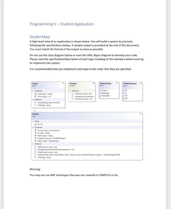 Solved StudentApp A high-level view of an application is | Chegg.com
