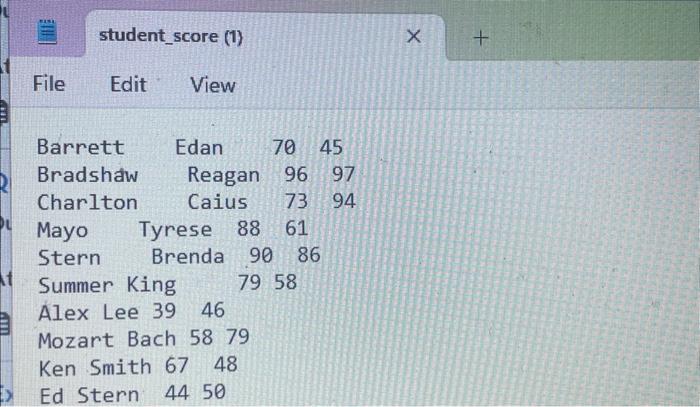 Solved \#1. File Reading and Writing Write Python code to | Chegg.com