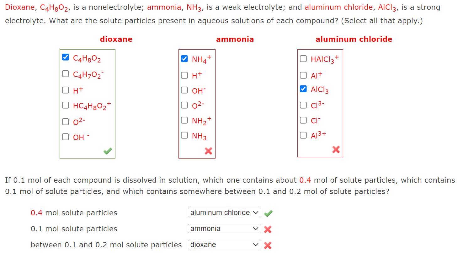 Solved If 0.1mol of each compound is dissolved in solution, | Chegg.com
