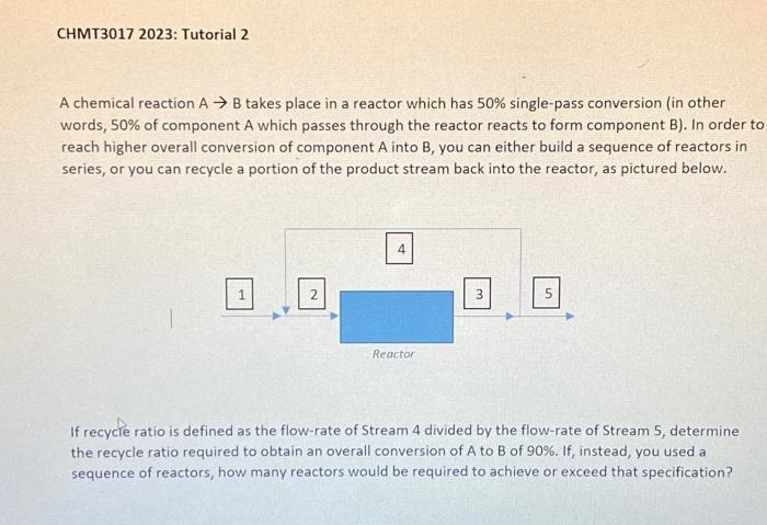Solved CHMT3017 2023: Tutorial 2 A chemical reaction AB | Chegg.com