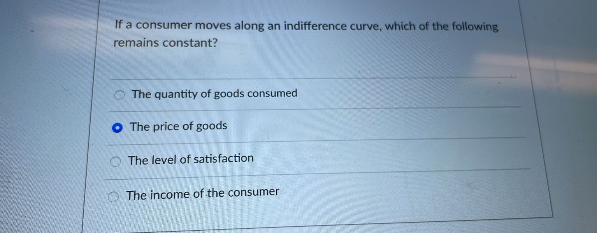Solved If a consumer moves along an indifference curve, | Chegg.com