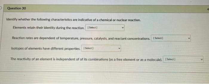 Solved Question 30 Identify whether the following | Chegg.com Solved Question 30 Identify whether the following | Chegg.com