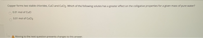 Solved Copper forms two stable chlorides, CuCl and CuCl2. | Chegg.com