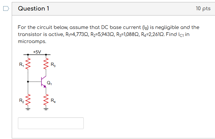 Solved Question 1 ﻿For the circuit below, assume that DC | Chegg.com