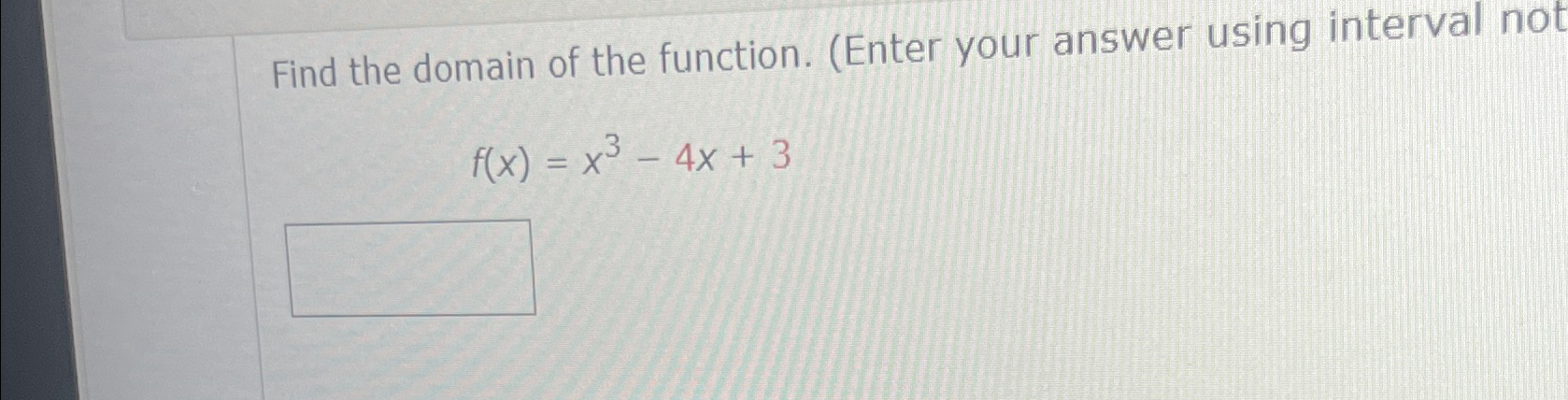 Solved Find the domain of the function. (Enter your answer | Chegg.com
