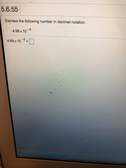 Solved 5.6.55 Express the following number in decimal | Chegg.com