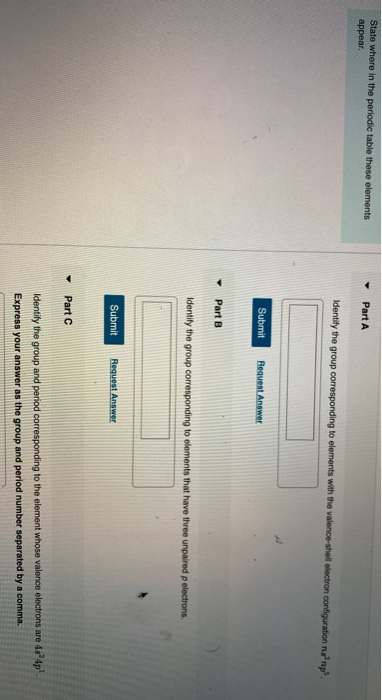 Solved State where in the periodic table these elements | Chegg.com