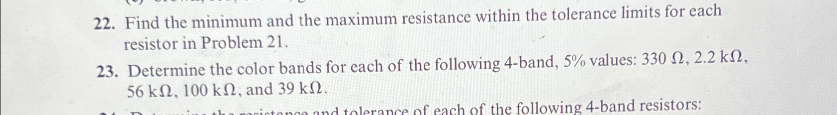 Solved Find the minimum and the maximum resistance within | Chegg.com