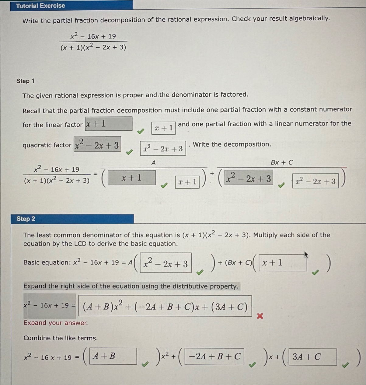 Solved Tutorial ExerciseWrite the partial fraction | Chegg.com