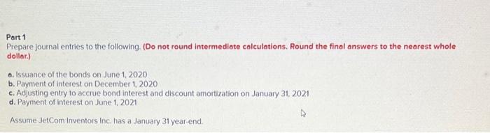 Solved On June 1, 2020, JetCom Inventors inc. Issued a | Chegg.com