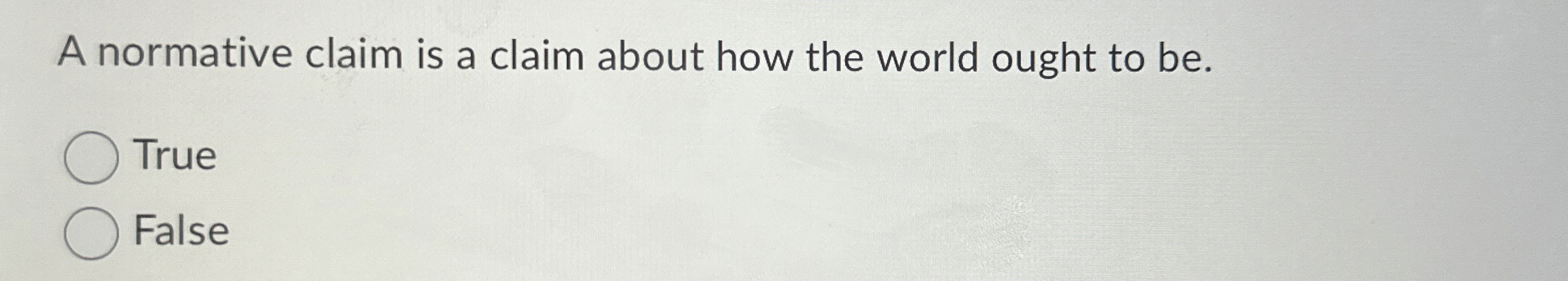 Solved A normative claim is a claim about how the world | Chegg.com