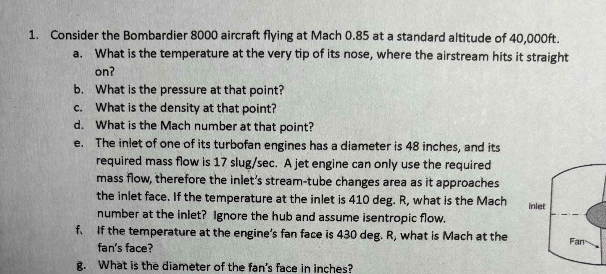 Solved Consider the Bombardier 8000 ﻿aircraft flying at Mach | Chegg.com