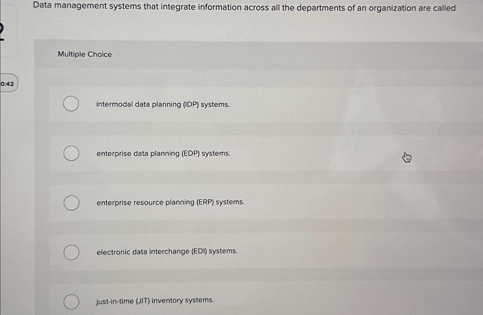 Solved Data management systems that integrate information | Chegg.com