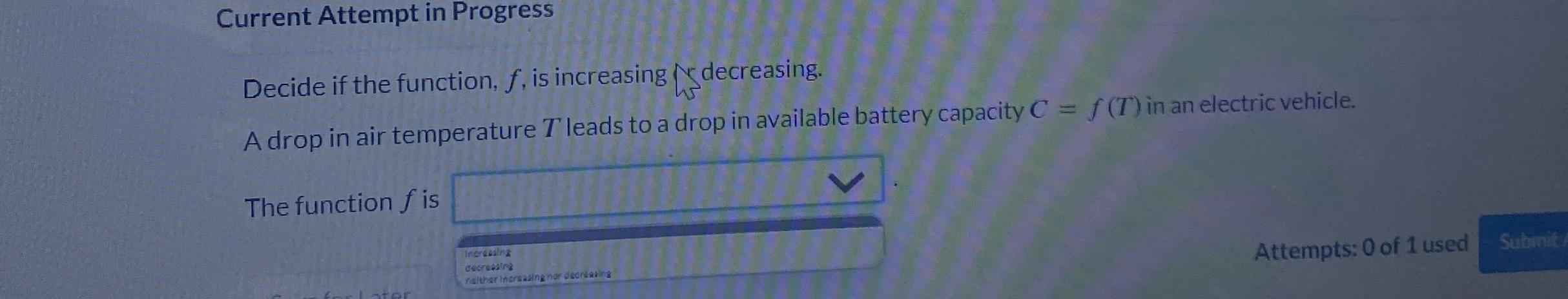 Solved Current Attempt in ProgressDecide if the function, f, | Chegg.com