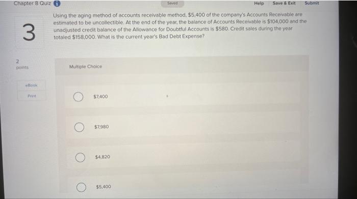 Solved Using the aging method of accounts receivable method, | Chegg.com