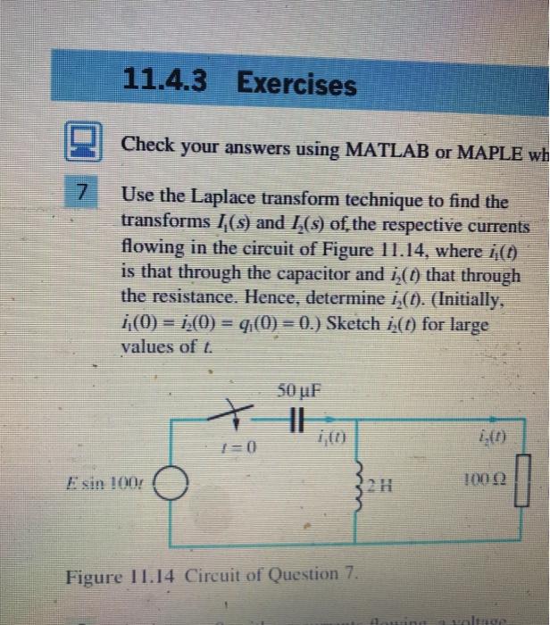 Solved 1143 Exercises Check Your Answers Using Matlab Or 0179