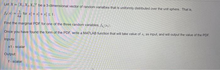 Let X=[X1,X2,X3]⊤ be a 3-dimensional vector of random | Chegg.com
