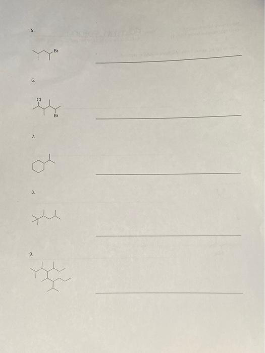 Solved Provide IUPAC names for the following organic | Chegg.com