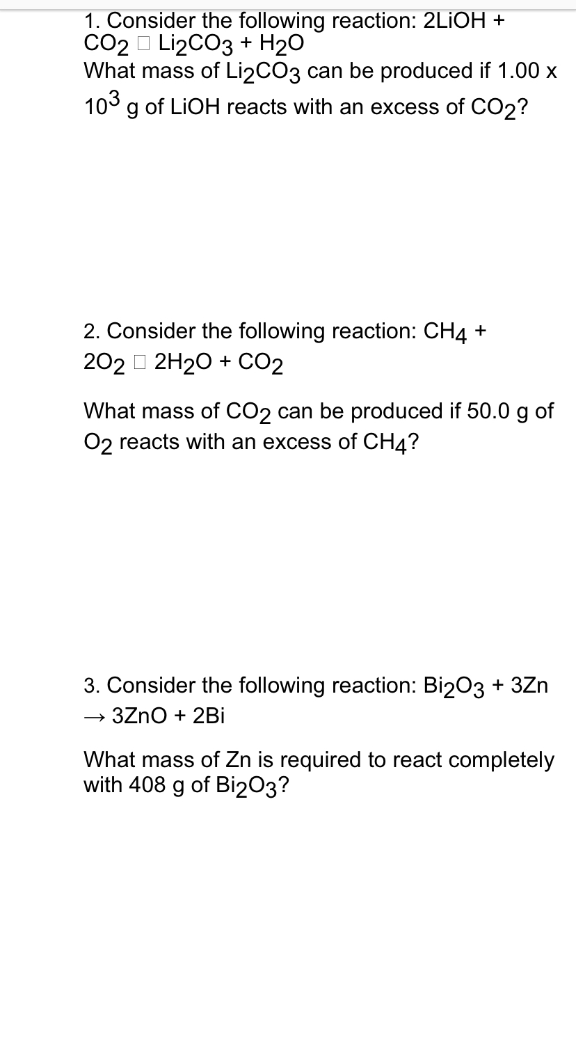 Solved Consider the following reaction: | Chegg.com