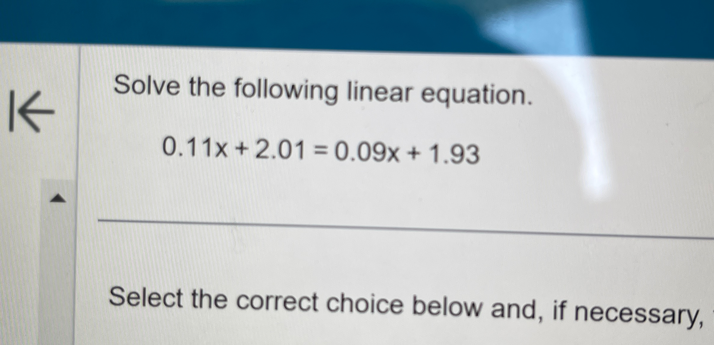 Solved Solve the following linear | Chegg.com