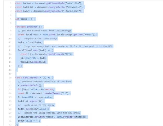 Solved const button document.getElementById("subnitBtn"); | Chegg.com