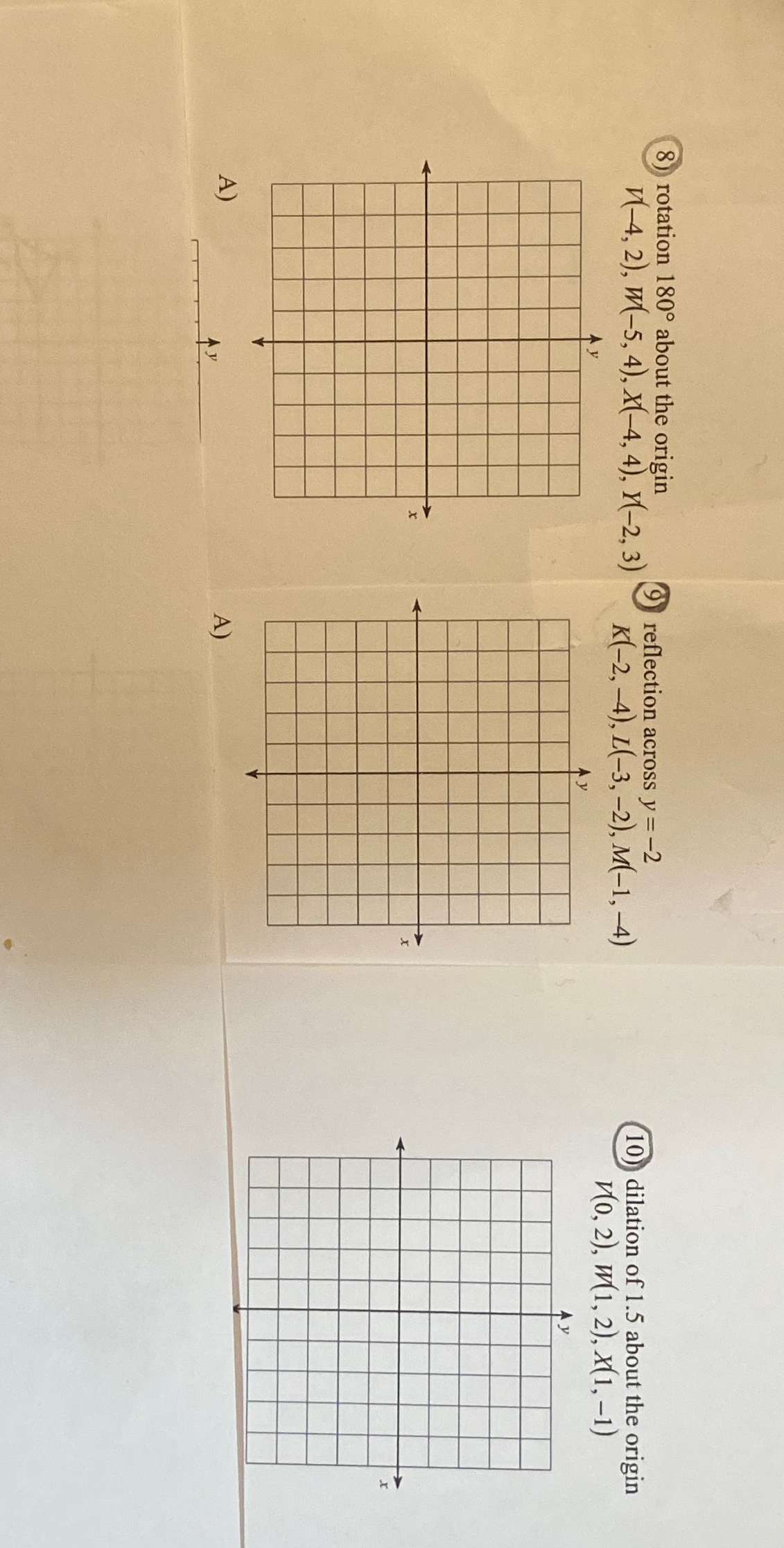 Solved Graph The Image Of The Figure Using The