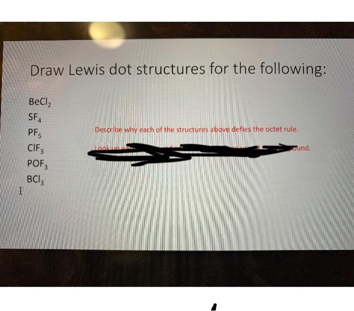 Solved Draw Lewis dot structures for the following: BeCl2 | Chegg.com
