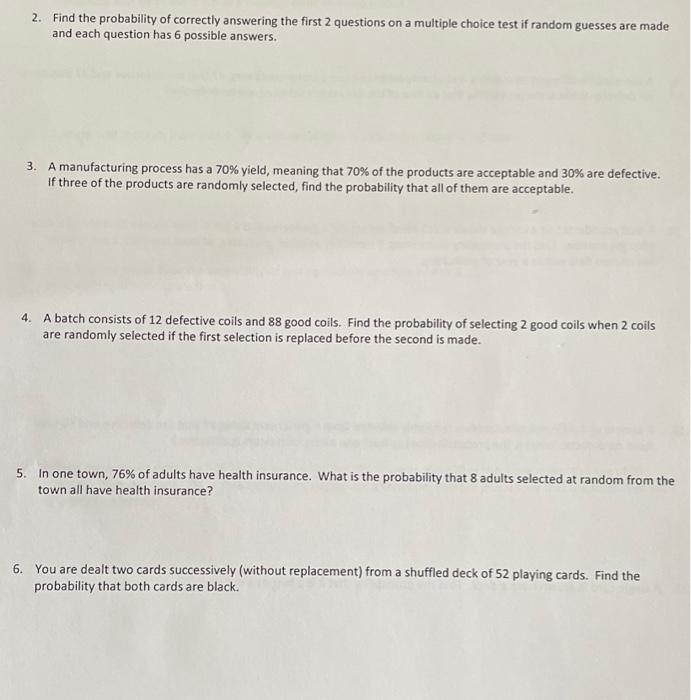 Solved 2. Find the probability of correctly answering the | Chegg.com