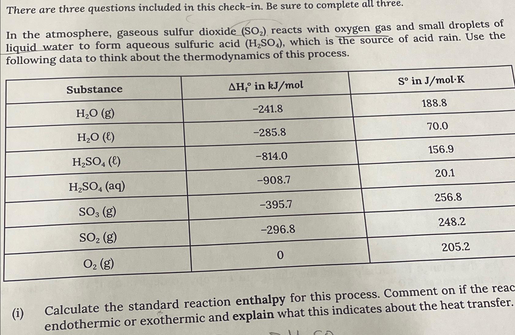 Solved There are three questions included in this check-in. | Chegg.com