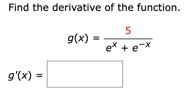 Solved Find the derivative of the | Chegg.com