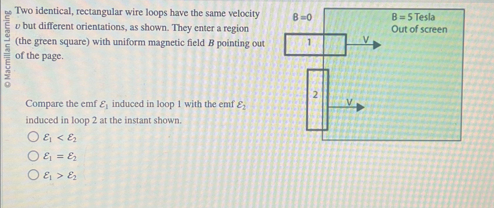 Solved Two identical, rectangular wire loops have the same | Chegg.com