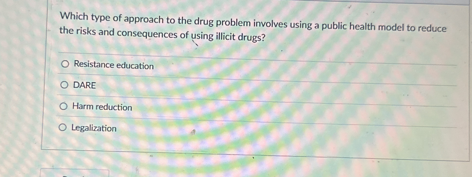 High Quality SOLUTION Which type of approach to the drug problem ...
