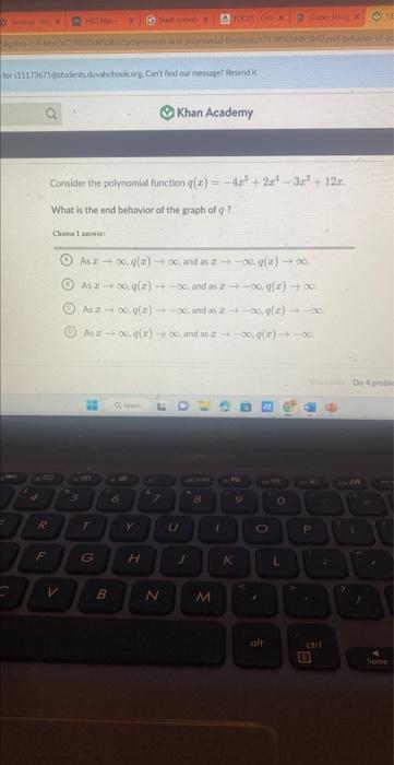 Solved Consider the polvnomial function | Chegg.com