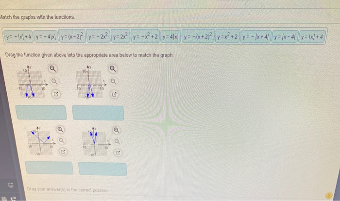 Solved Watch the graphs with the functions. y=- \x{+4 y=-4\ | Chegg.com