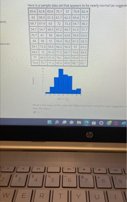 Solved Here is a sample data set that appears to be nearly | Chegg.com