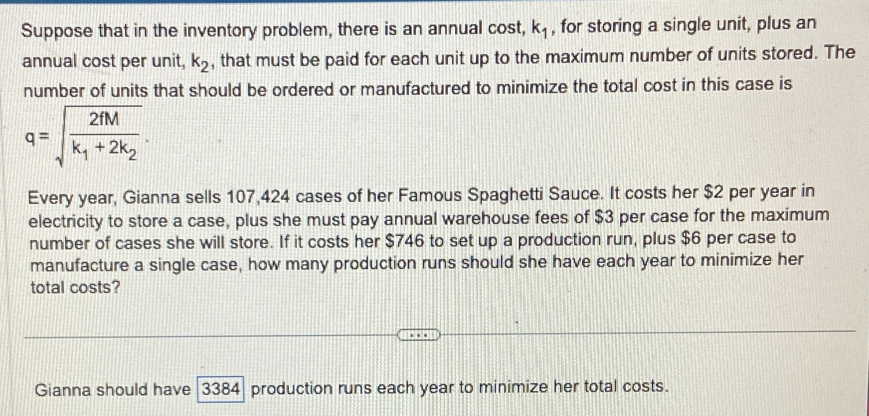 Solved Suppose That In The Inventory Problem There Is An