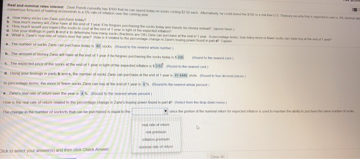 Solved the change in the number of socks that can be | Chegg.com