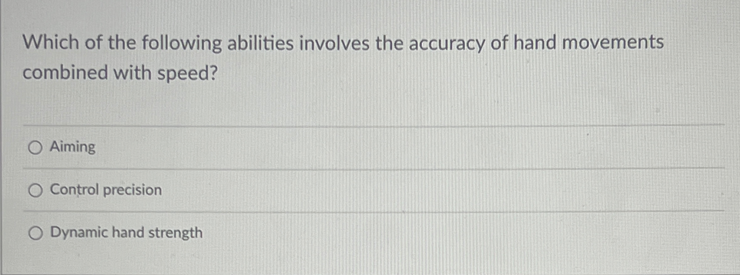 Solved Which of the following abilities involves the | Chegg.com