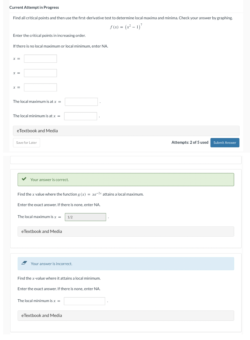Solved Current Attempt in ProgressFind all critical points | Chegg.com