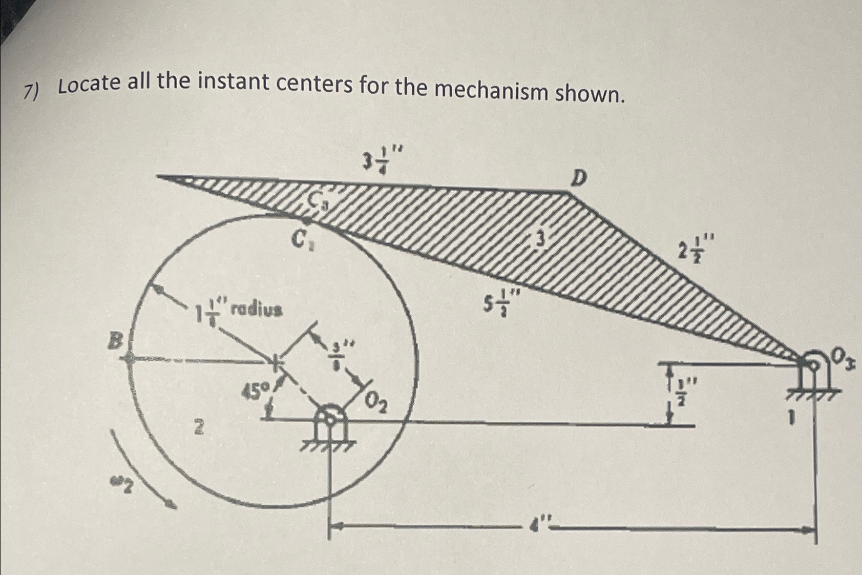 Solved Locate all the instant centers for the mechanism | Chegg.com