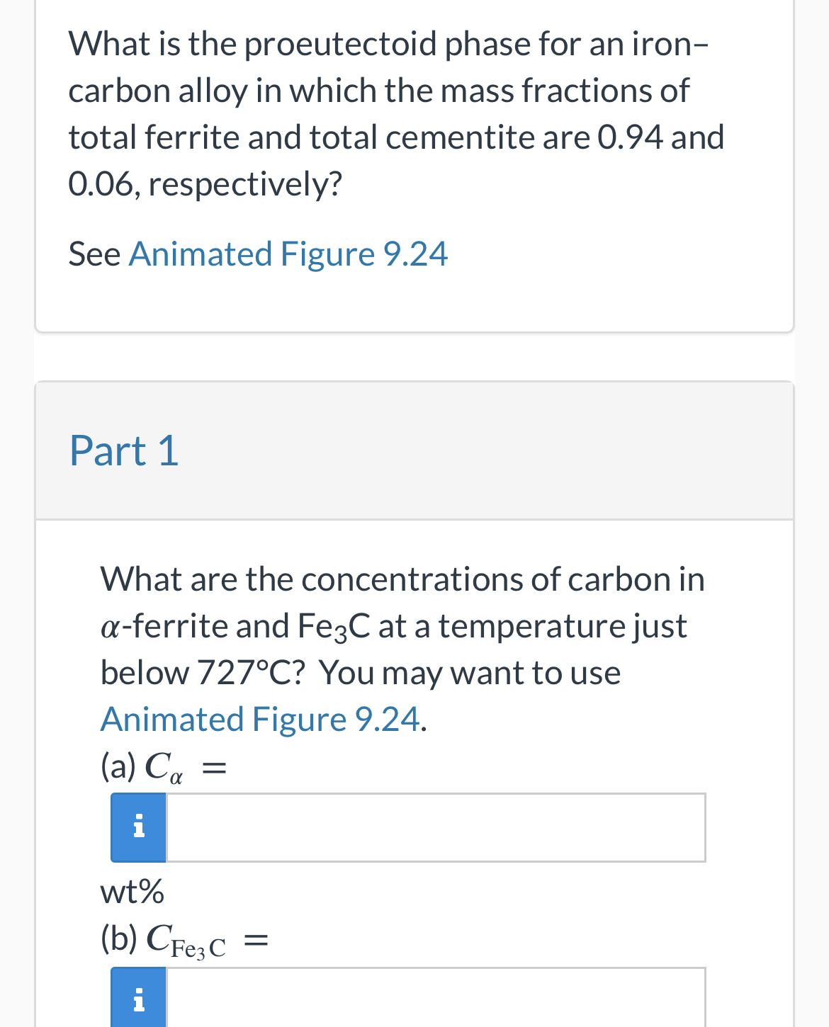 Solved What Is The Proeutectoid Phase For An Ironcarbon
